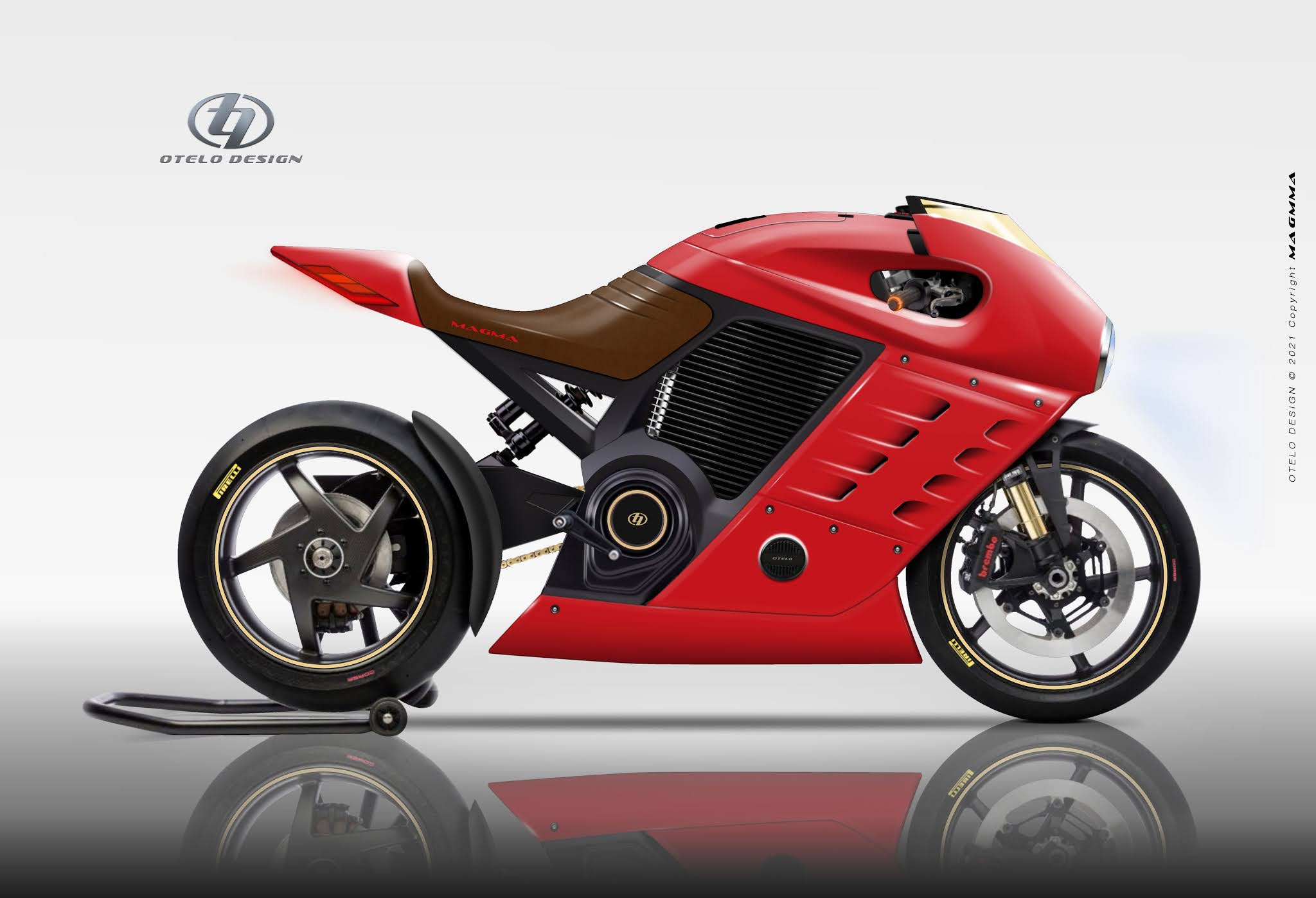 OteloDesign: MAGMA - Electric Sport Motorcycle Concept