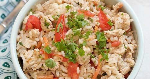 Healthy one pot turkey pilaf | Yankee Kitchen Ninja