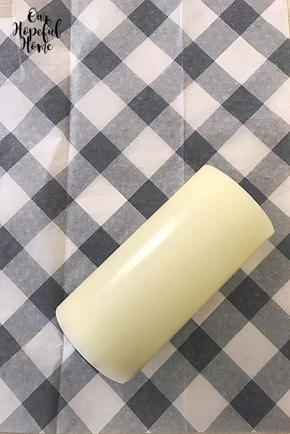 Our Hopeful Home: DIY Buffalo Plaid LED Candles