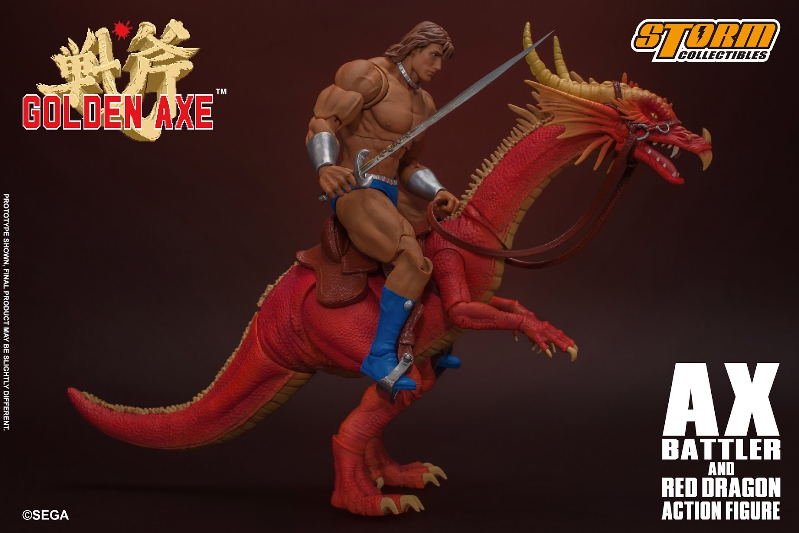 Golden Axe Ax Battler & Red Dragon 1/12 Scale Figure Set preorder info ...
