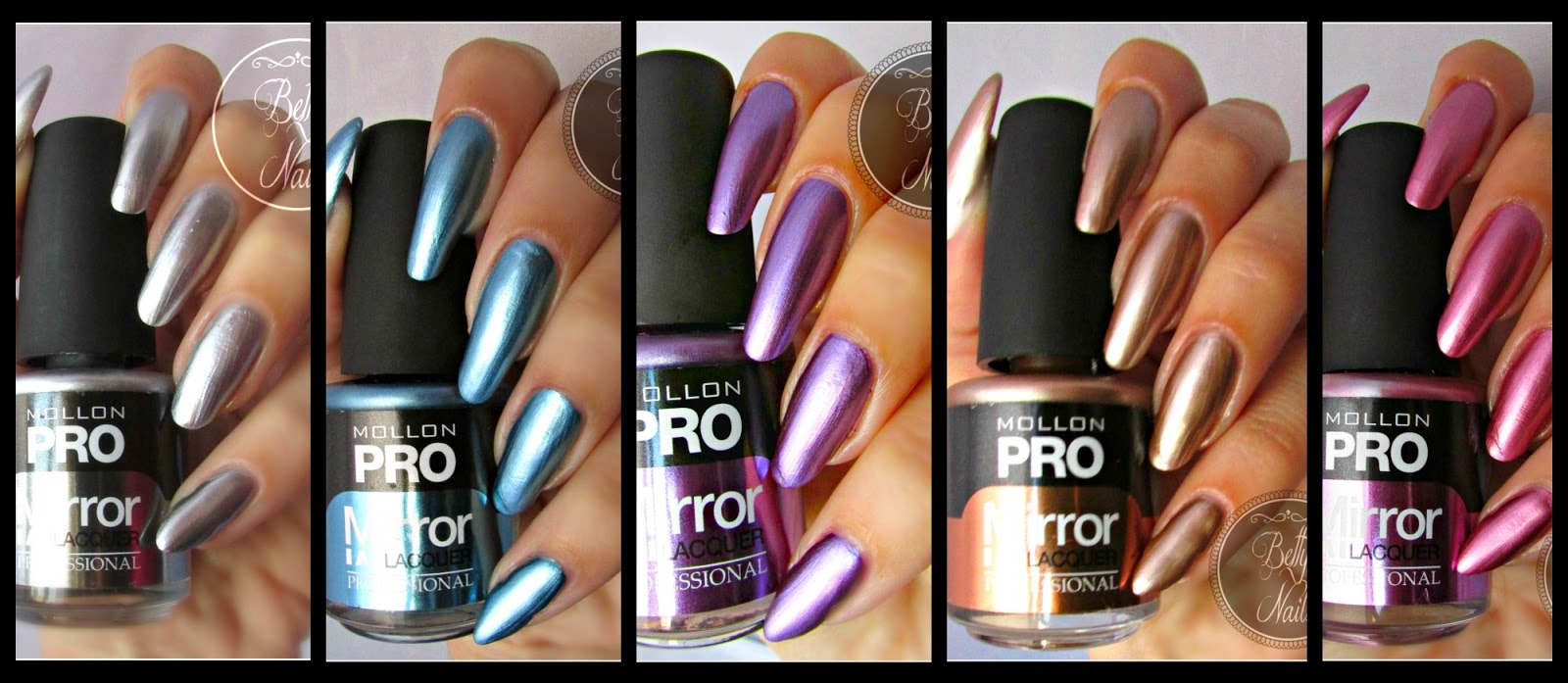 Betty Nails: Mollon Pro Mirror Lacquer * Swatches & Review