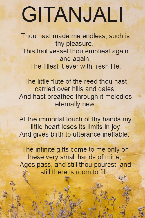 A Glimpse Of Moon: 10 best poems of Rabindranath Tagore