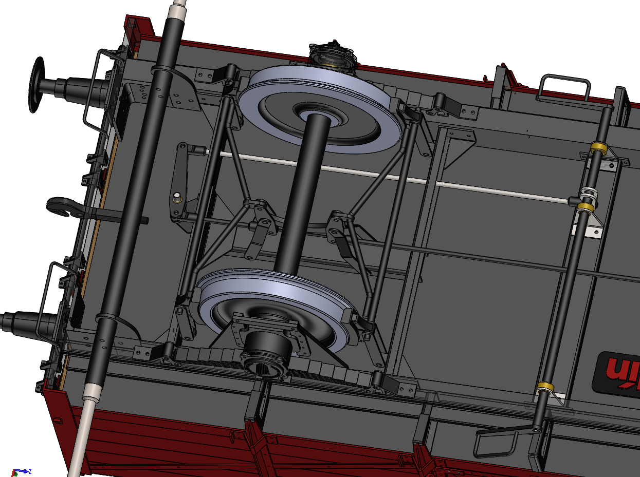 Württembergische T3: Güterwagen Omk (part 9) brake rigging