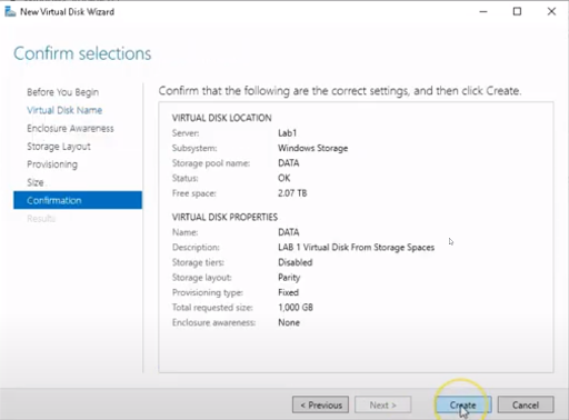 The OptionKey Blog: Setting up storage spaces virtual disk with a two disk parity using powershell