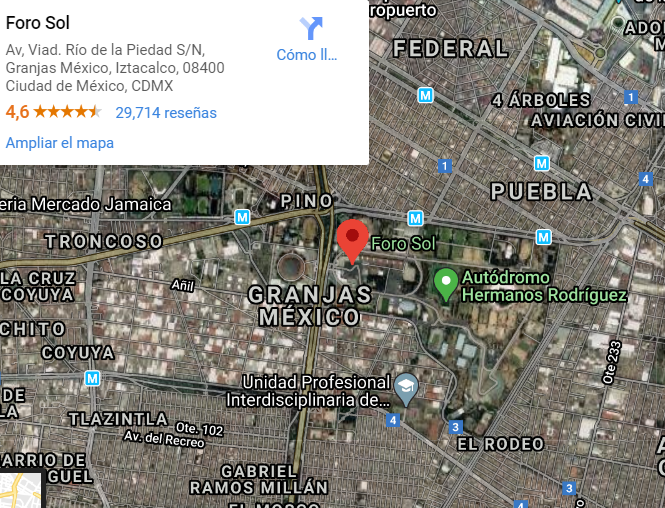 Foro Sol Ubicacion Direccion y Como Llegar con Mapa