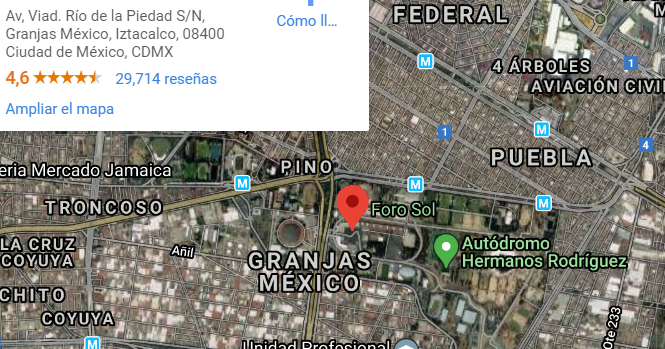 Foro Sol Ubicacion Direccion y Como Llegar con Mapa