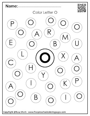 Letter O "10 free Dot Markers coloring pages"