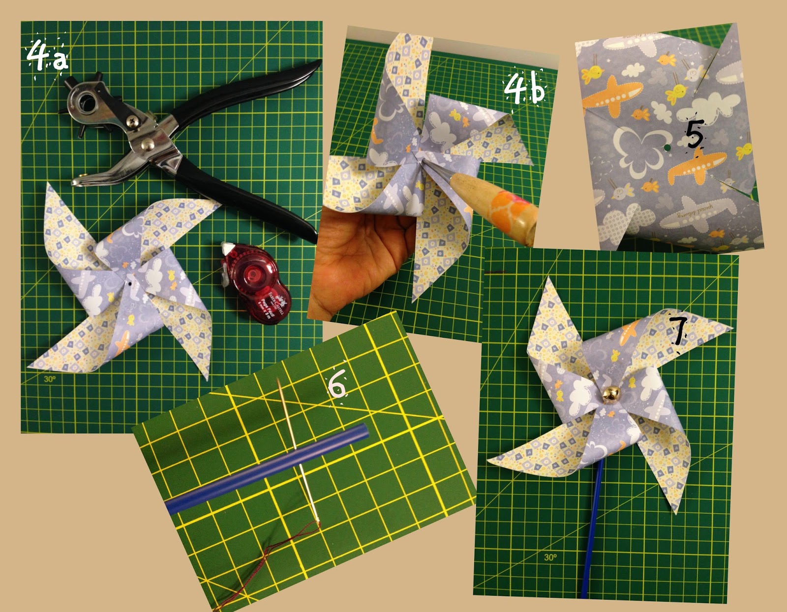 Claudiy Crafts: Tutorial DIY: Molinillos utilizando varillas de ...