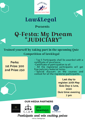 Q-Festa: My Dream Judiciary Quiz Contest by Law & Legal [Register by 30 ...