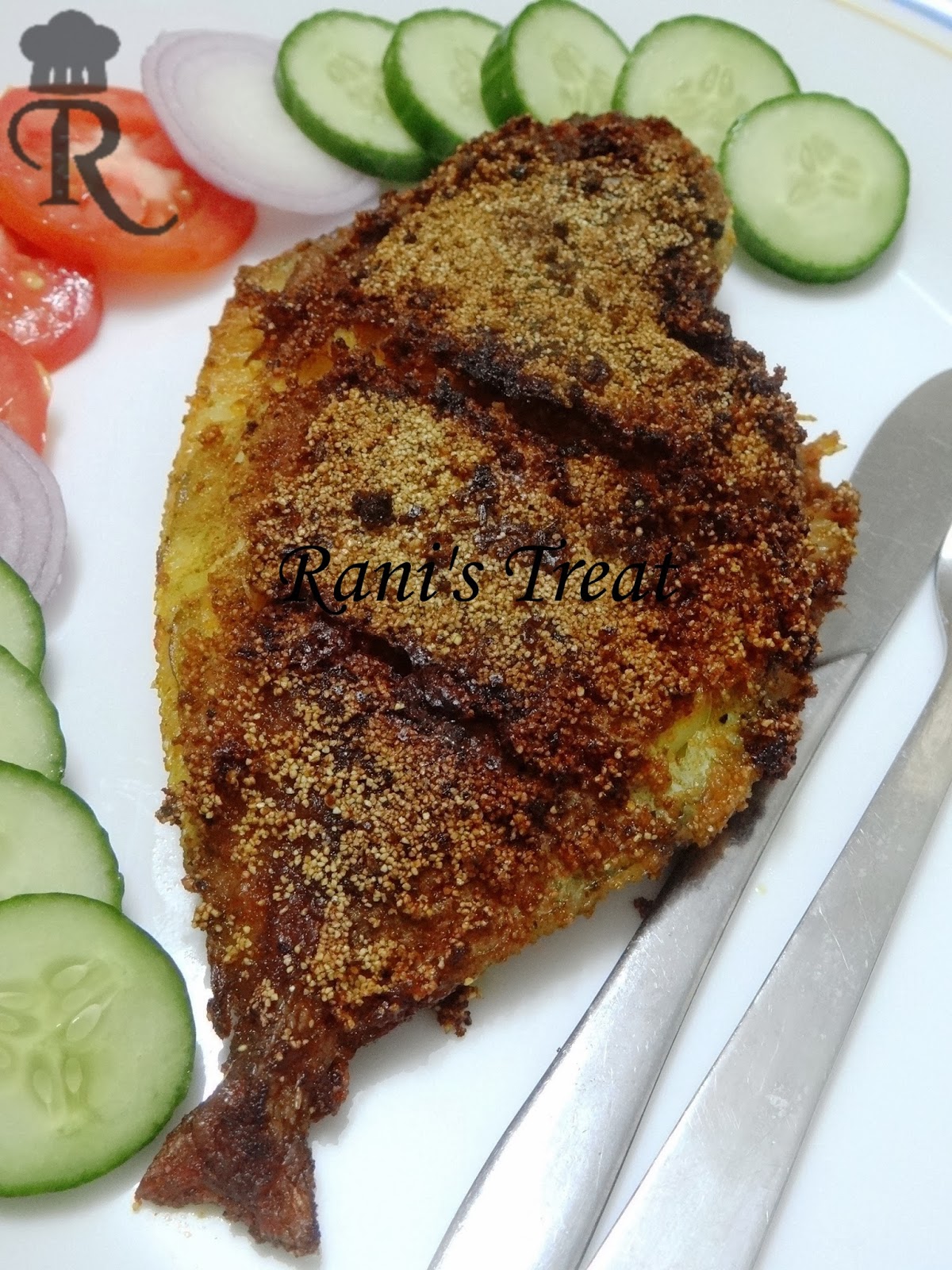 Rani's Treat: Pomfret Fry | Chettinad Style Pomfret Fish Fry | Avoli ...