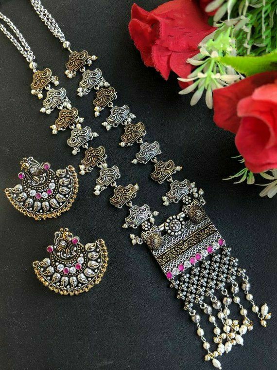 Designer silver long chains