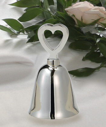 silver-plated wedding bell favors - Unxia