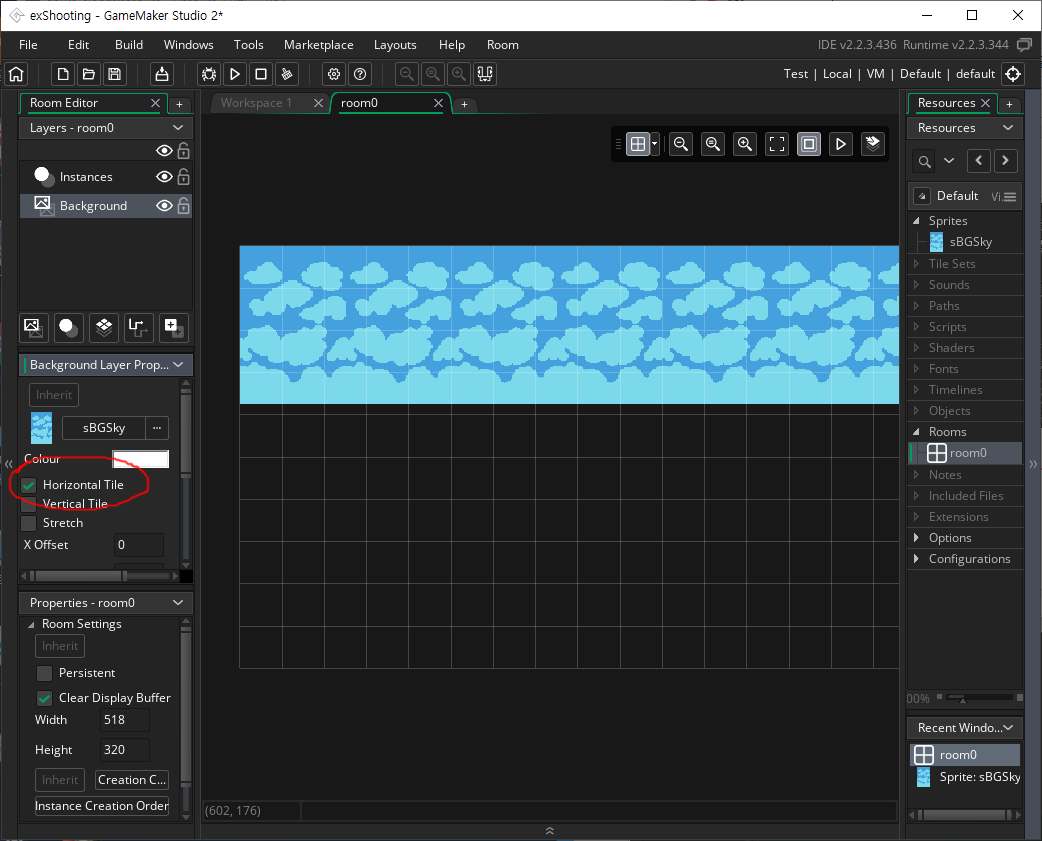 SW정리: GMS2 GameMaker Studio 2 로 슈팅 게임 만들기 (1) (Let's Make shooting game)