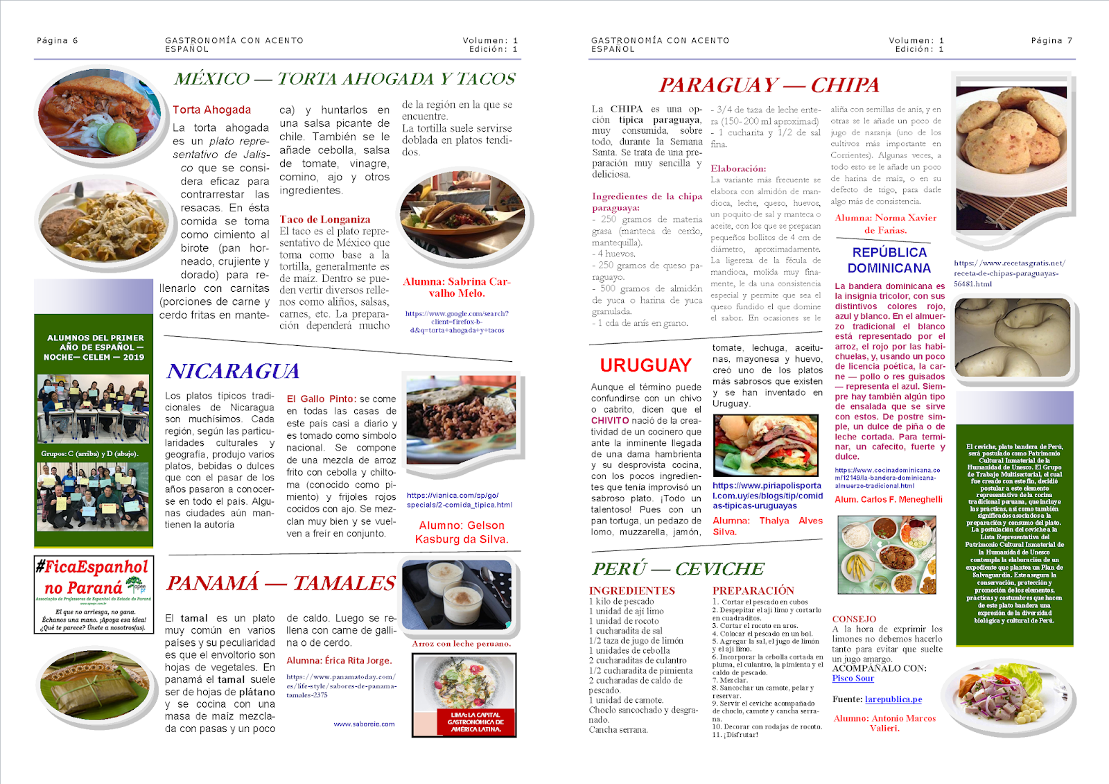 HISPANOAMÉRICA: RINCÓN DE MIS ALUMNOS: PERIÓDICO: GASTRONOMÍA CON ...
