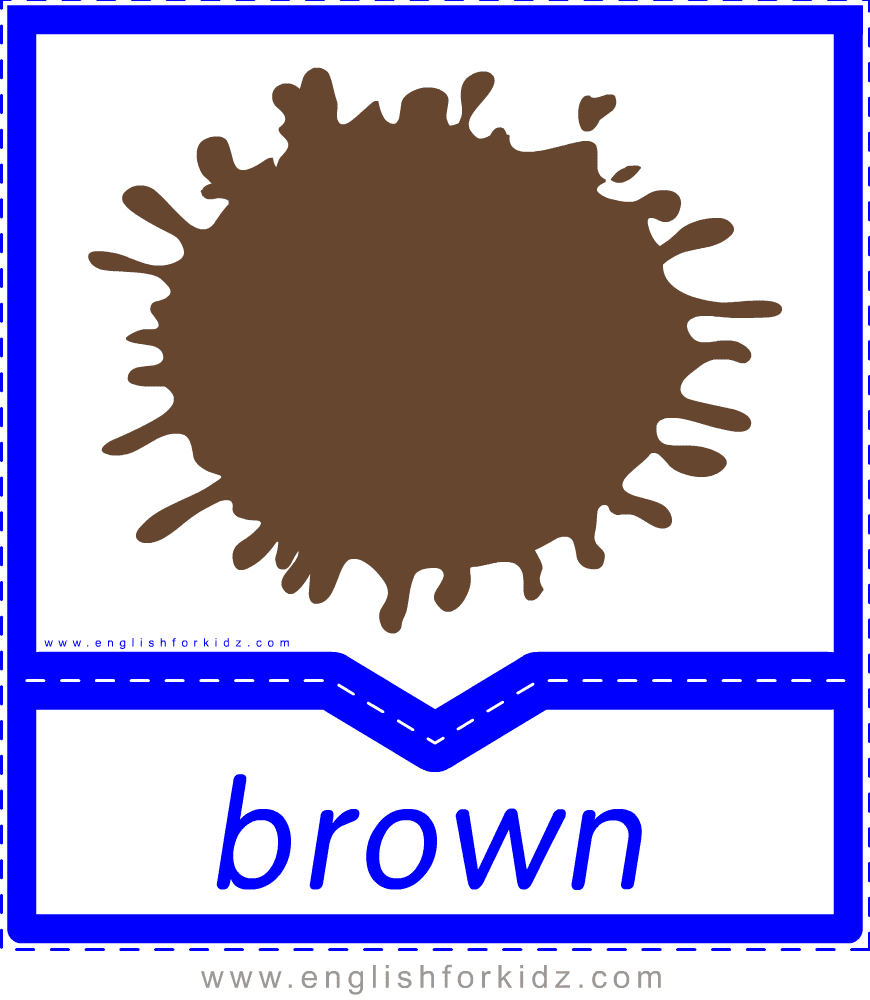 English for Kids Step by Step: Printable Colors Flashcards. Part 1.