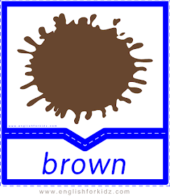 English for Kids Step by Step: Printable Colors Flashcards. Part 1.