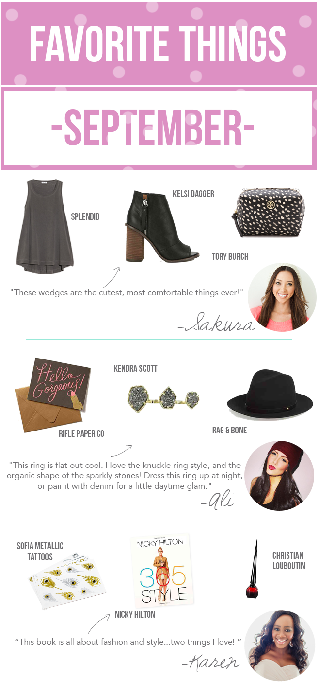 The Sorority Secrets: TSS Favorite Things {September} The Sorority Secrets: TSS Favorite Things {September}