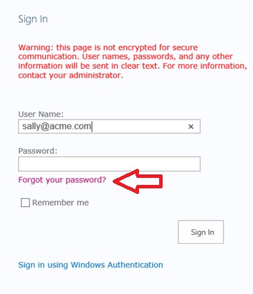 PremierPoint Solutions Team Blog: Changing the Forgot Password Option ...