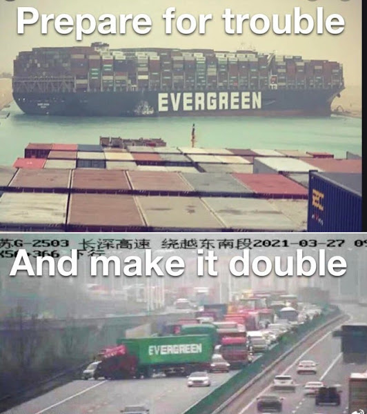 23 Memes React To Suez Canal blocked by huge container ship Evergreen