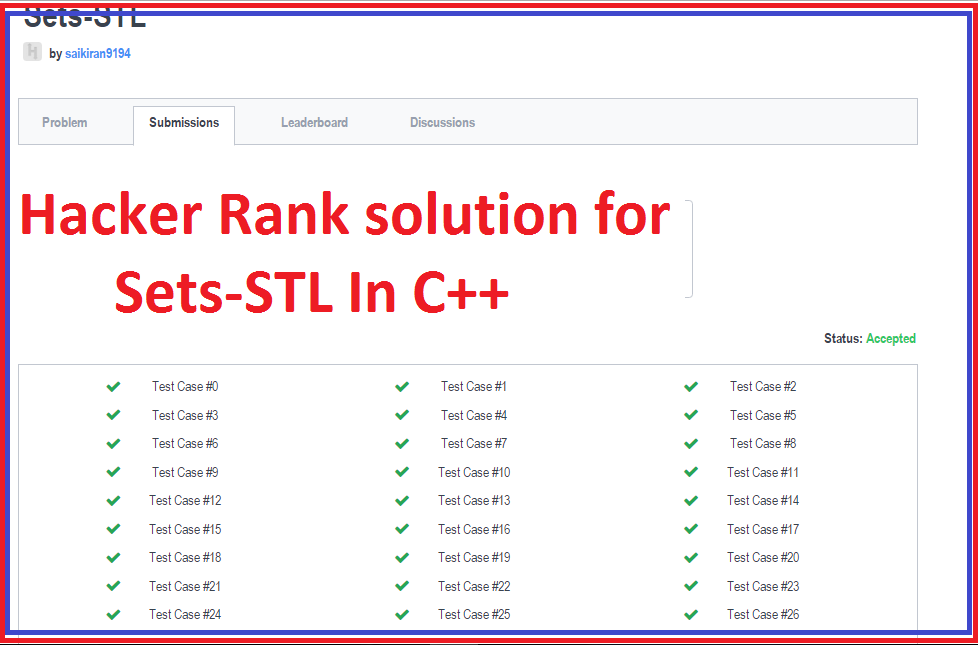 Hacker Rank solution for Sets-STL In C++ Hacker Rank solution for Sets-STL In C++