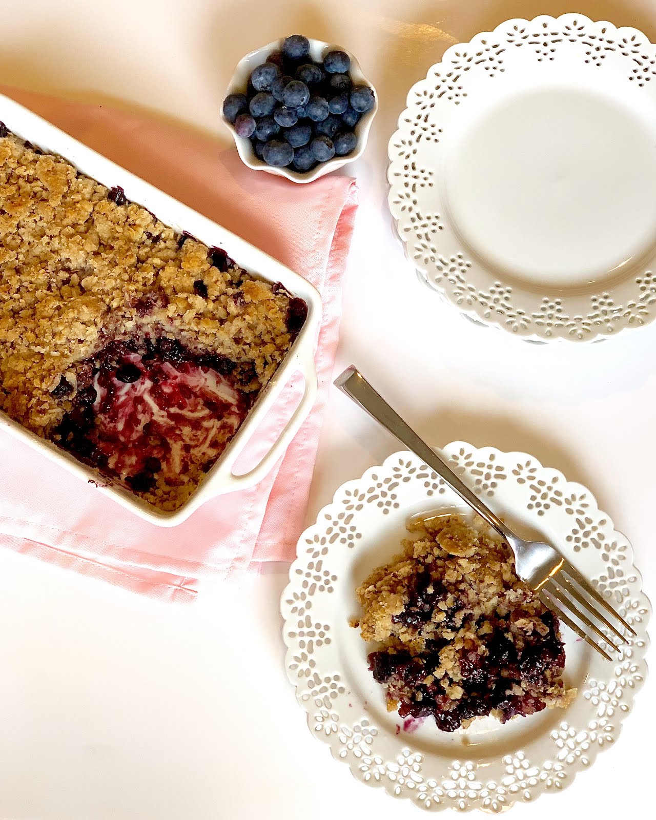 EASY Blueberry Crisp (using frozen berries!) - The Lindsay Ann