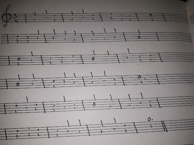 Dotted Half Note or Dotted Minim Ties and Repeat Signs