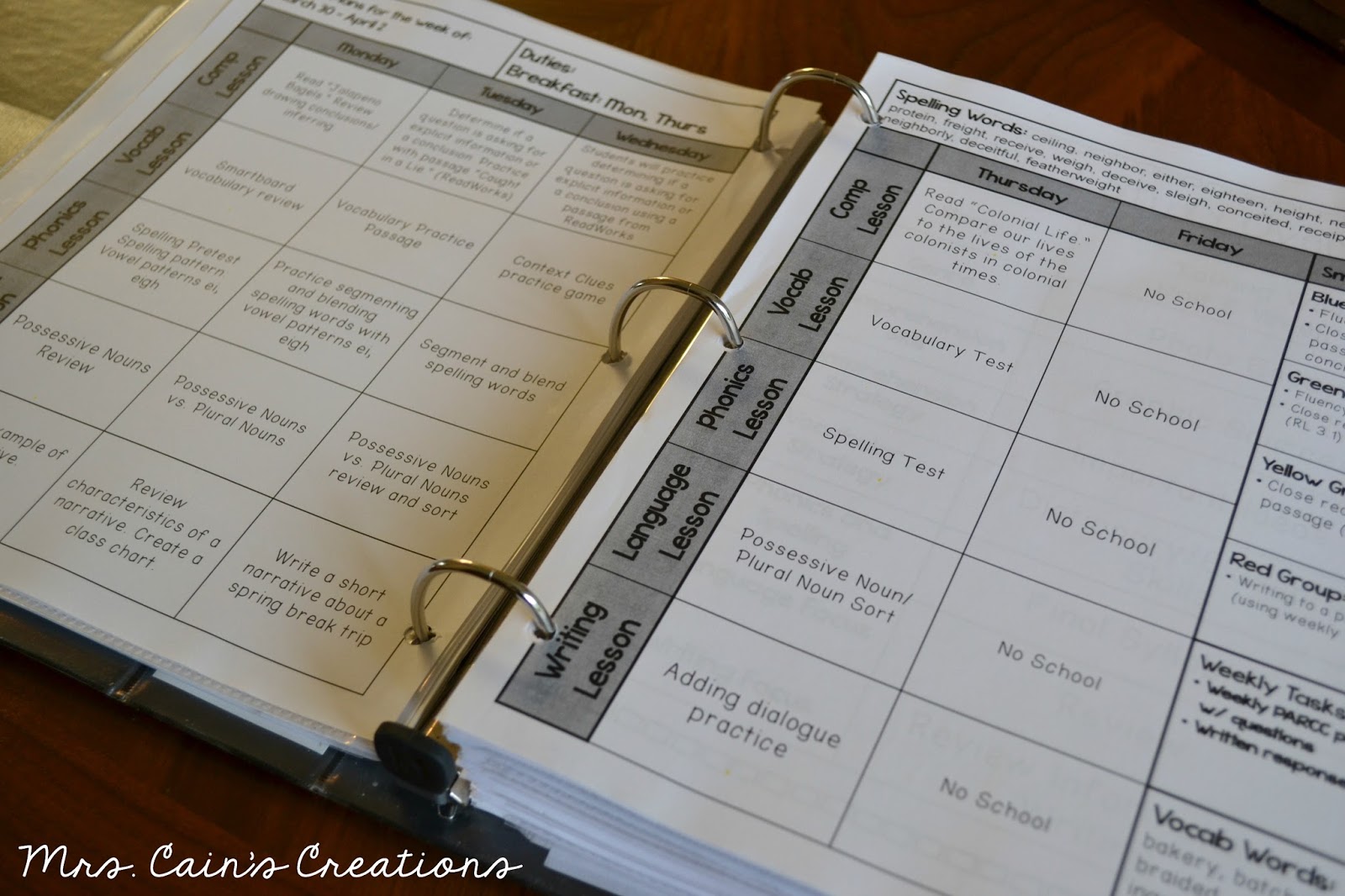 Mrs. Cain's Creations: Creating a Teacher Binder That Works for YOU ...