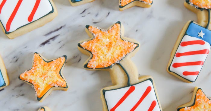 Fourth of July Fireworks Cookies | Bake at 350°
