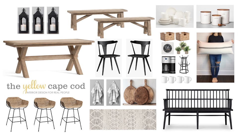Stylish Neutral VRBO Design - Dining and Kitchen | The Yellow Cape Cod ...