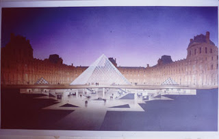 Beyond Architectural Illustration: Airbrush Demo - I M Pei's Louvre