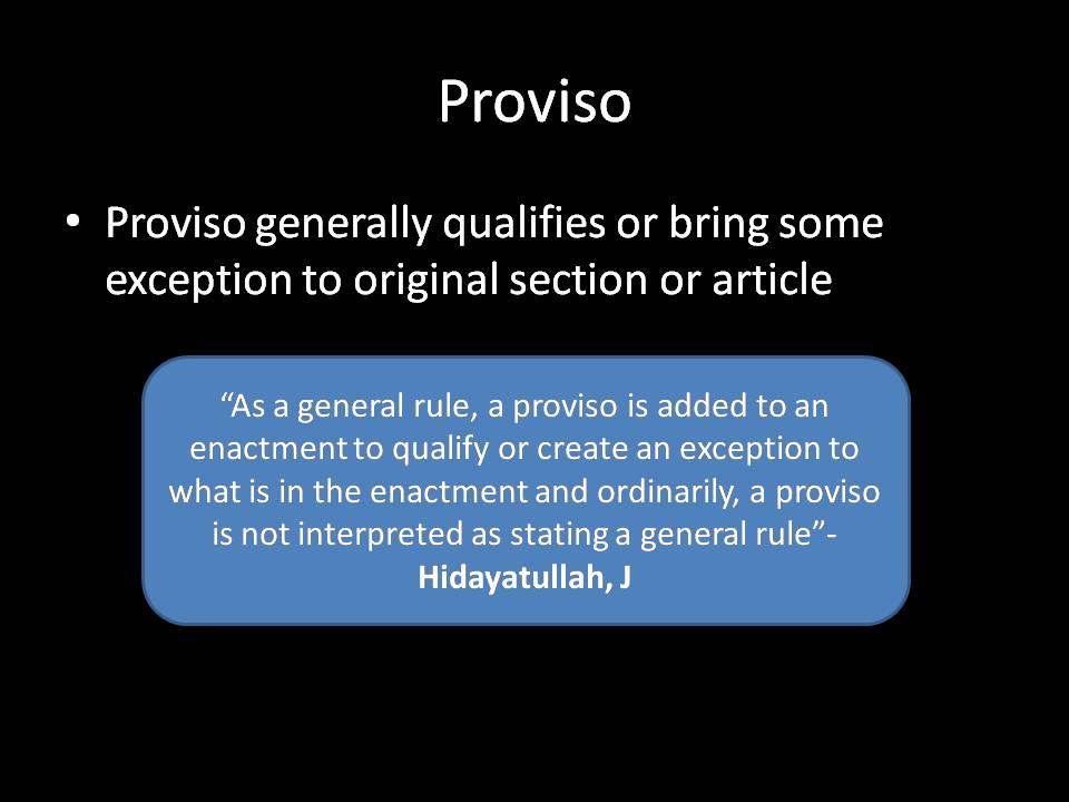 Interpretation of statutes - internal aids