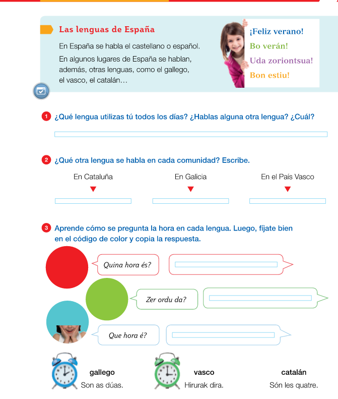 MI CLASE: 2º PRIMARIA: LENGUAS DE ESPAÑA