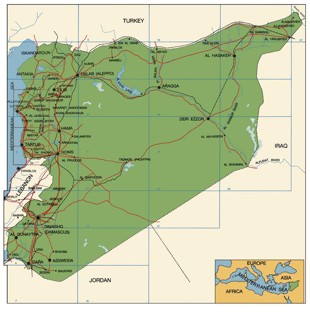 SIRIA - MAPAS GEOGRÁFICOS DE SIRIA - Mundo Hispánico™