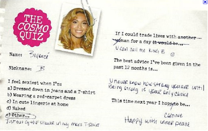 ♔PoshYoungLady: Cosmo Quiz: King B.