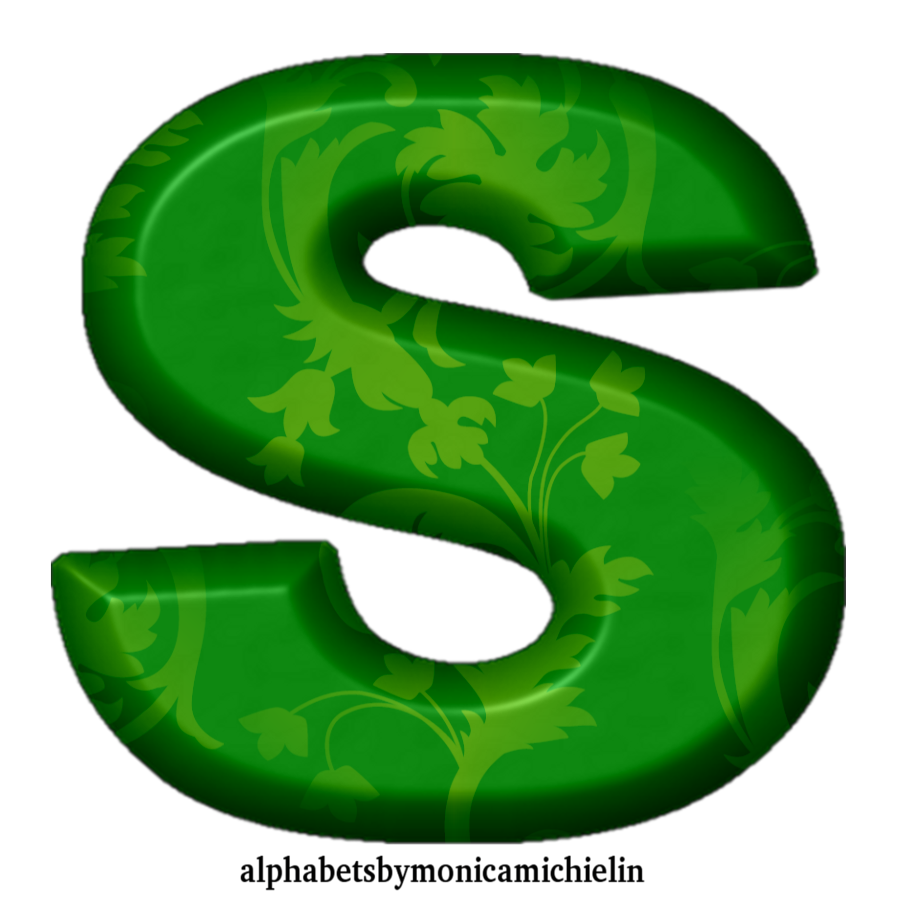 M. Michielin Alphabets: GREEN ORNAMENT TEXTURE ALPHABET PNG, ALFABETO ...