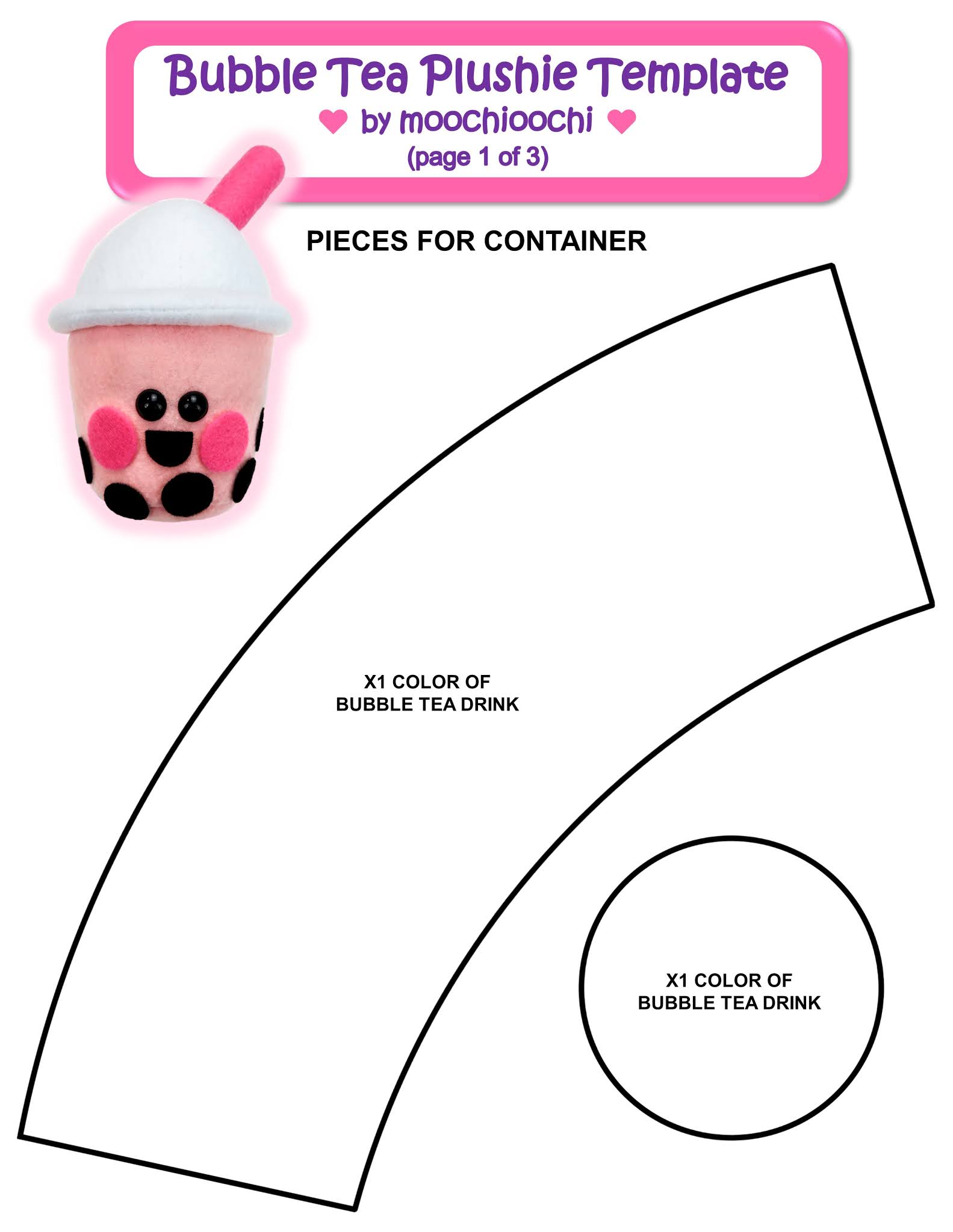 Michelle Ashleigh Crafts: Bubble Tea Plush