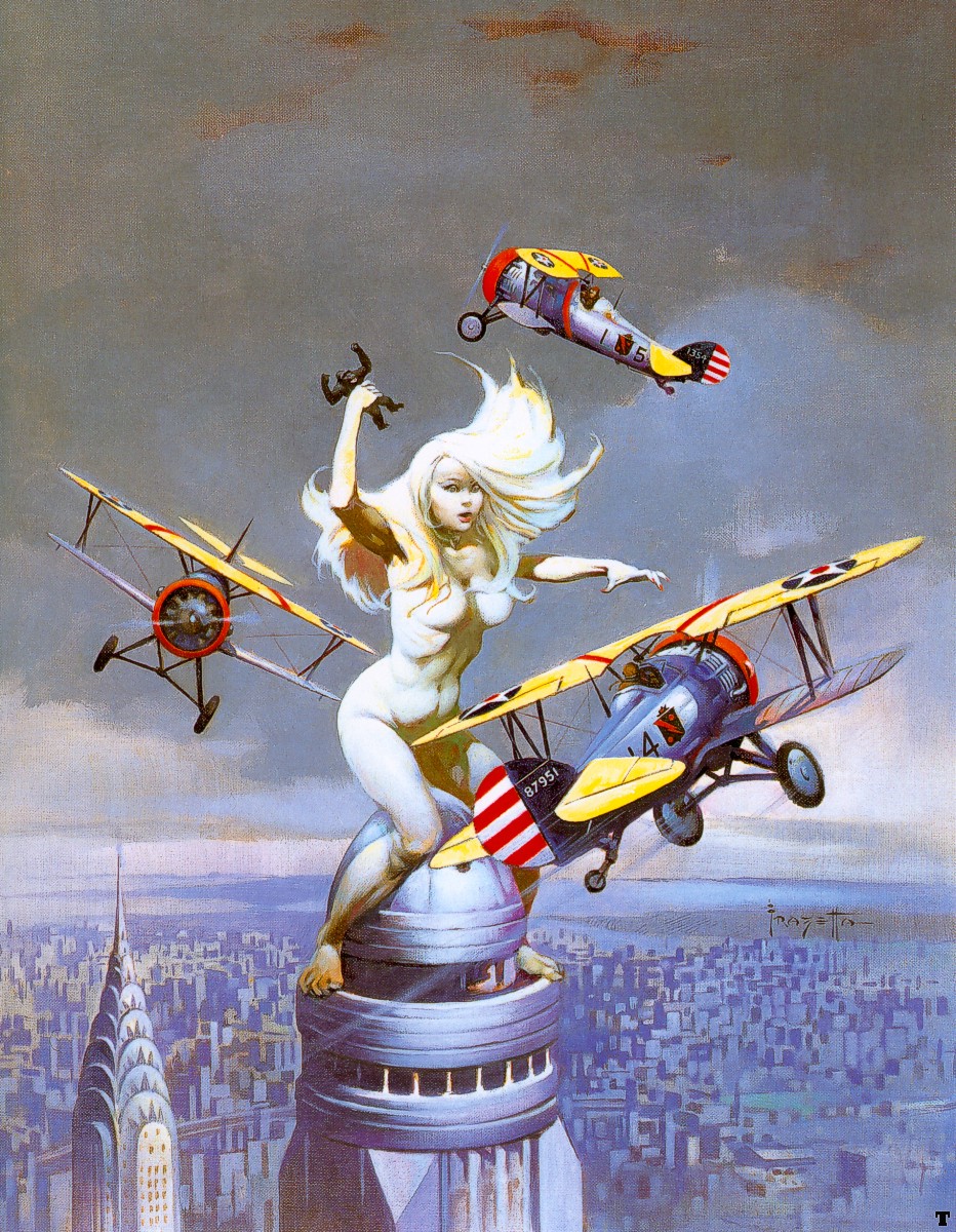 Chicken Fat Queen Kong By Frank Fraetta