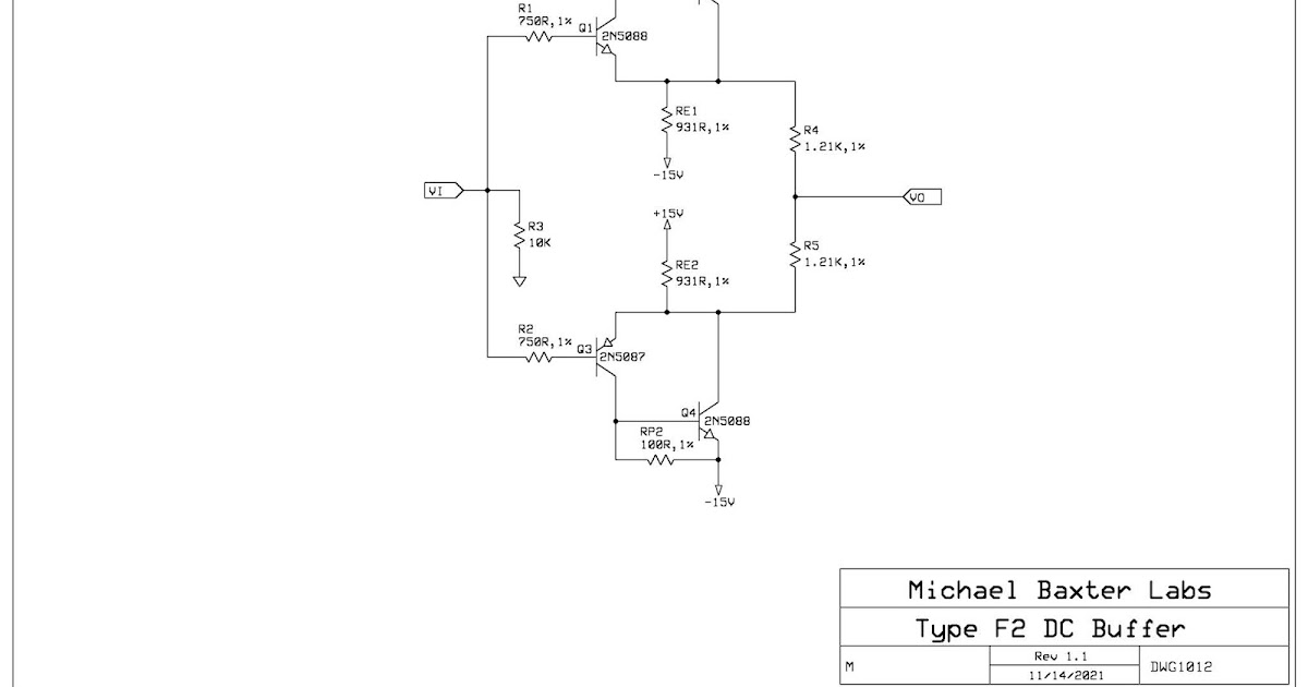 Dual Sziklai Pair Transistor DC Buffer