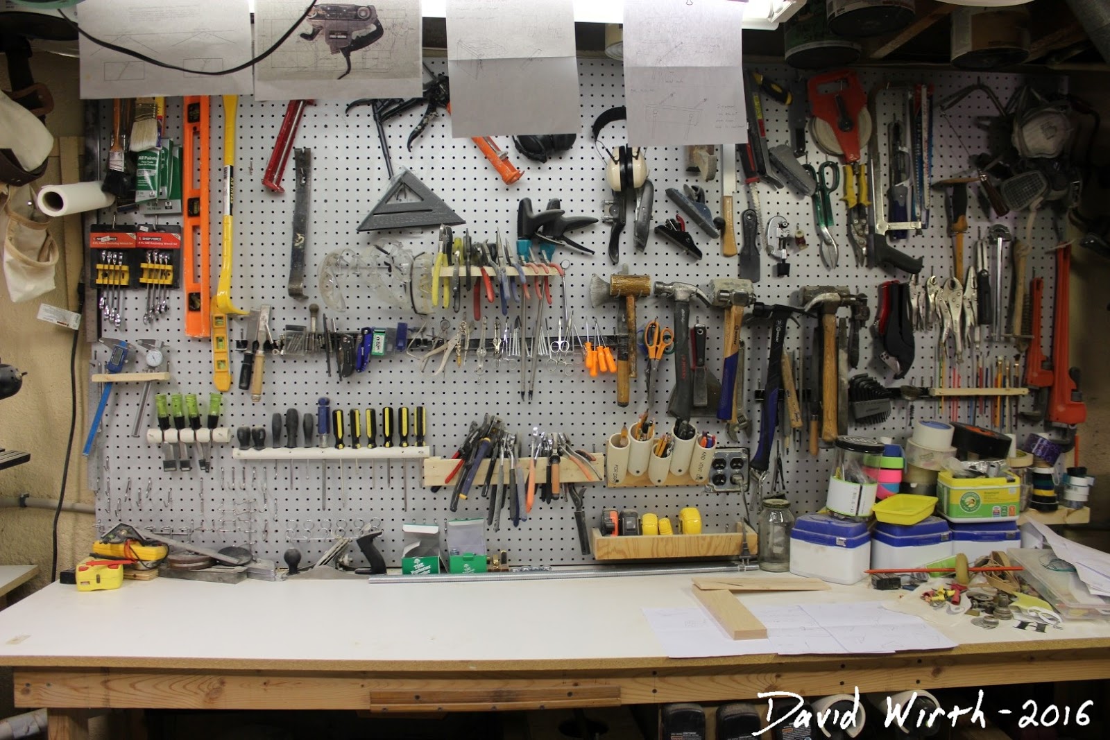 Organized Basement Workshop