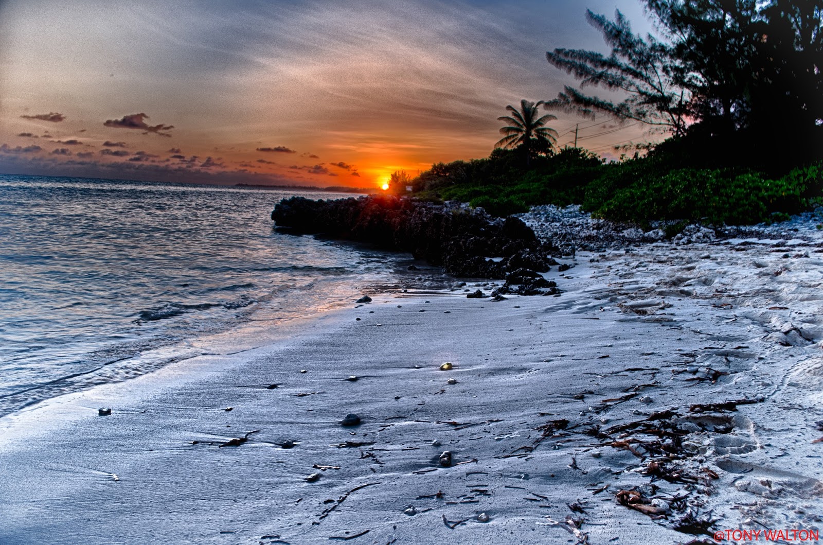Tony Walton: Sunset in grand cayman cayman islands beach ocean ...
