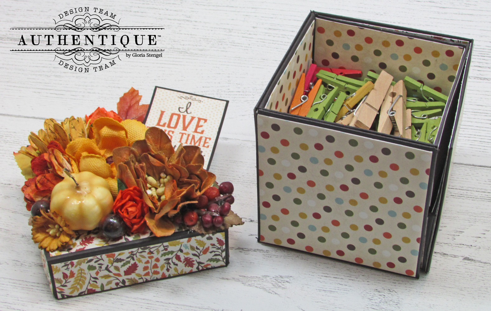 Scraps of Life: Fall-themed Mini Storage Box