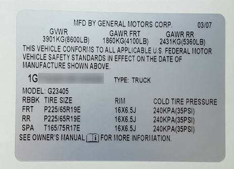 Vins Labels - Replacement Auto labels and Door Jamb stickers