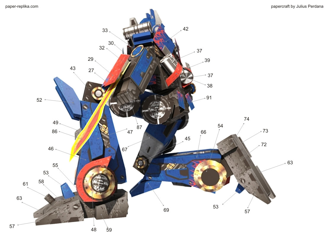 Papercraft Optimus Prime DOTM Nueva version - Transformers Matrix