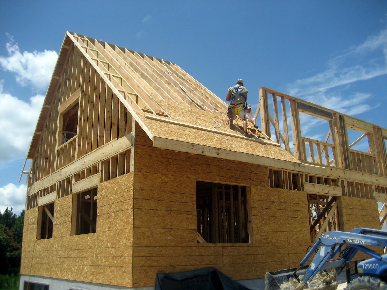 Building The Turner House: OSB on the roof!