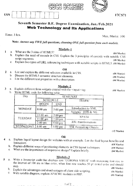 Visvesvaraya Technological University B.E. COMPUTER SCIENCE (CBCS ...