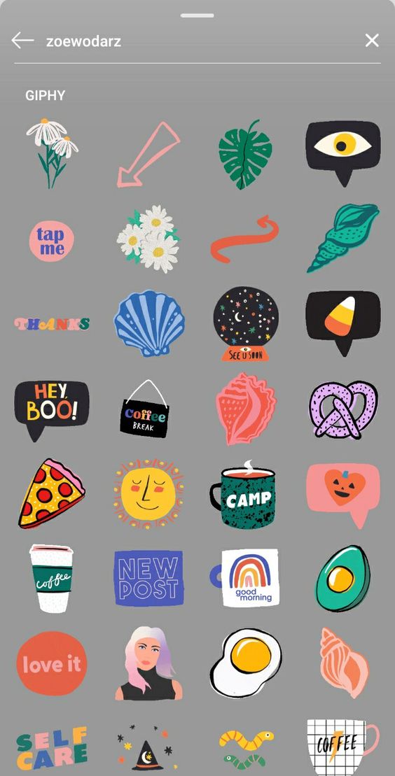 50 Instagram GIF Stickers Ideas (Keywords)