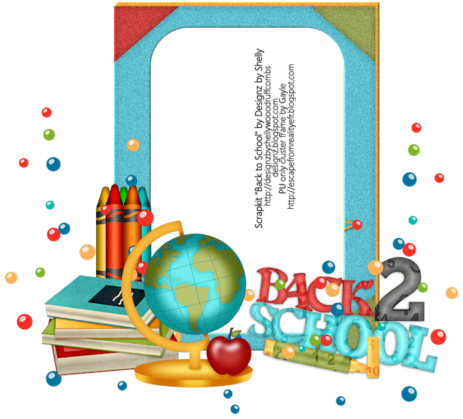 Escape From Reality Blog: PU Cluster Frames "Back To School" DBS