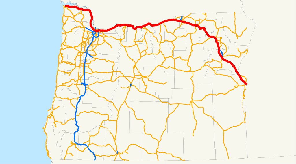 US Route 30/Columbia River Highway; old US 30 on the Historic Columbia ...