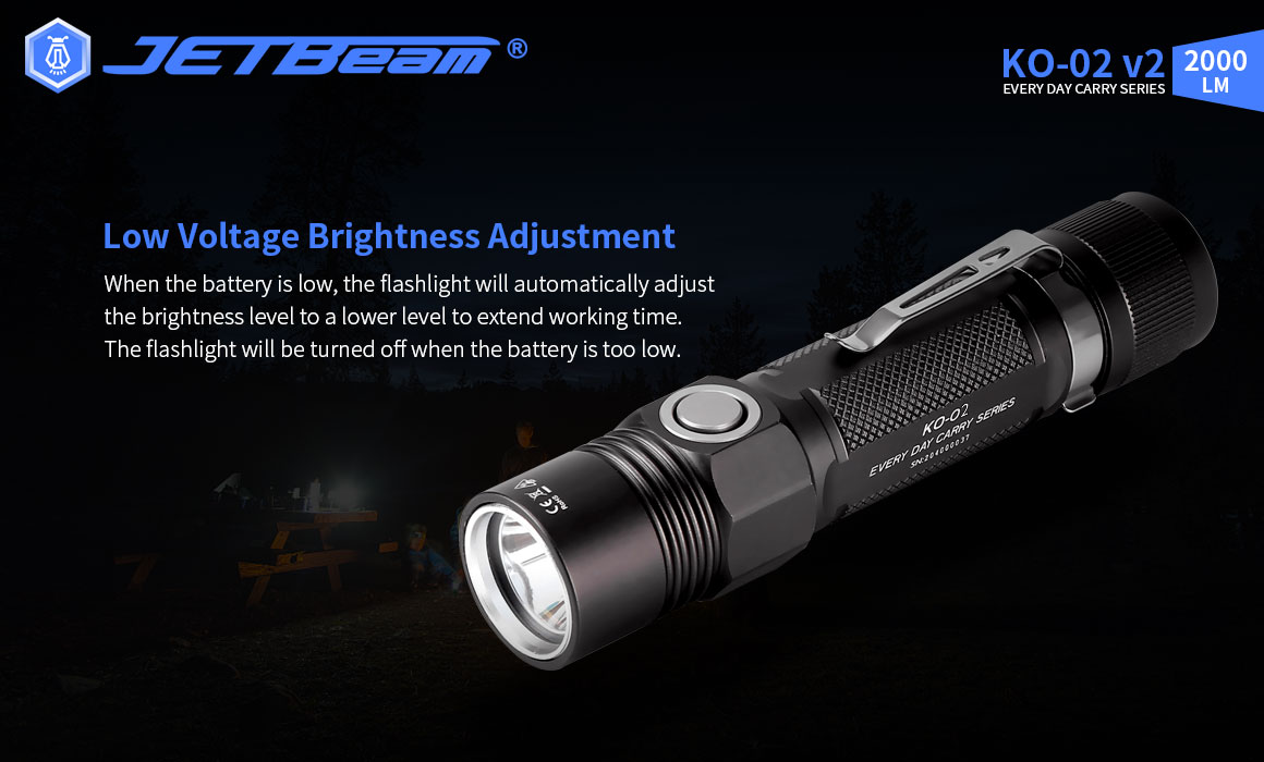 Sun Flashlight จำหน่าย ไฟฉายประสิทธิภาพสูง: ไฟฉาย JETBEAM KO02 V2.0