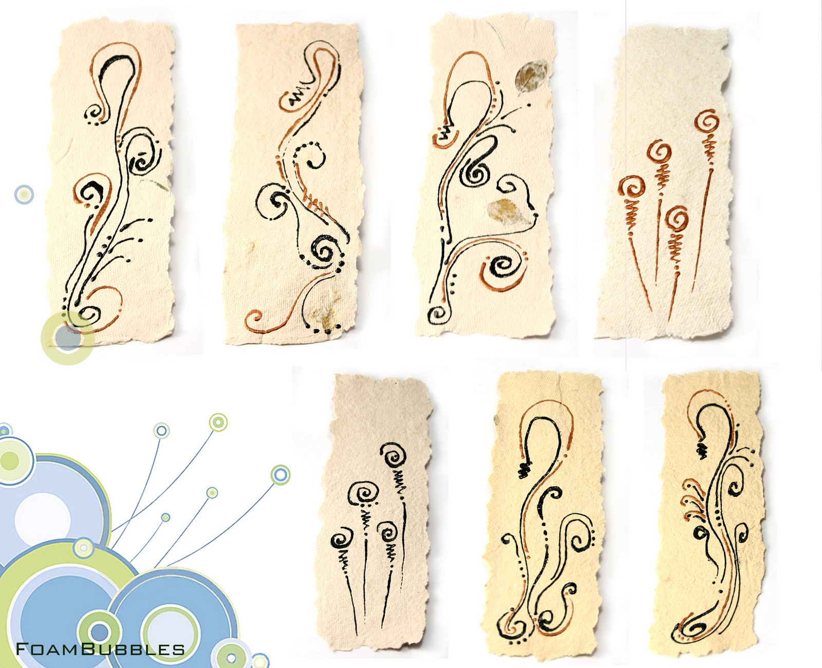 Semne carte- hartie handmade | FoamBubbles